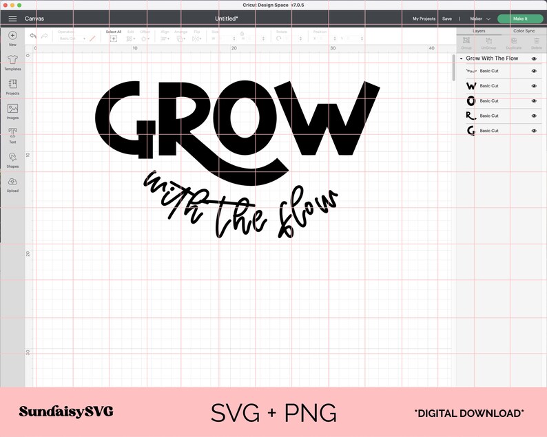 Grow With the Flow Svg Keep Growing Svg Believe in Your - Etsy Canada
