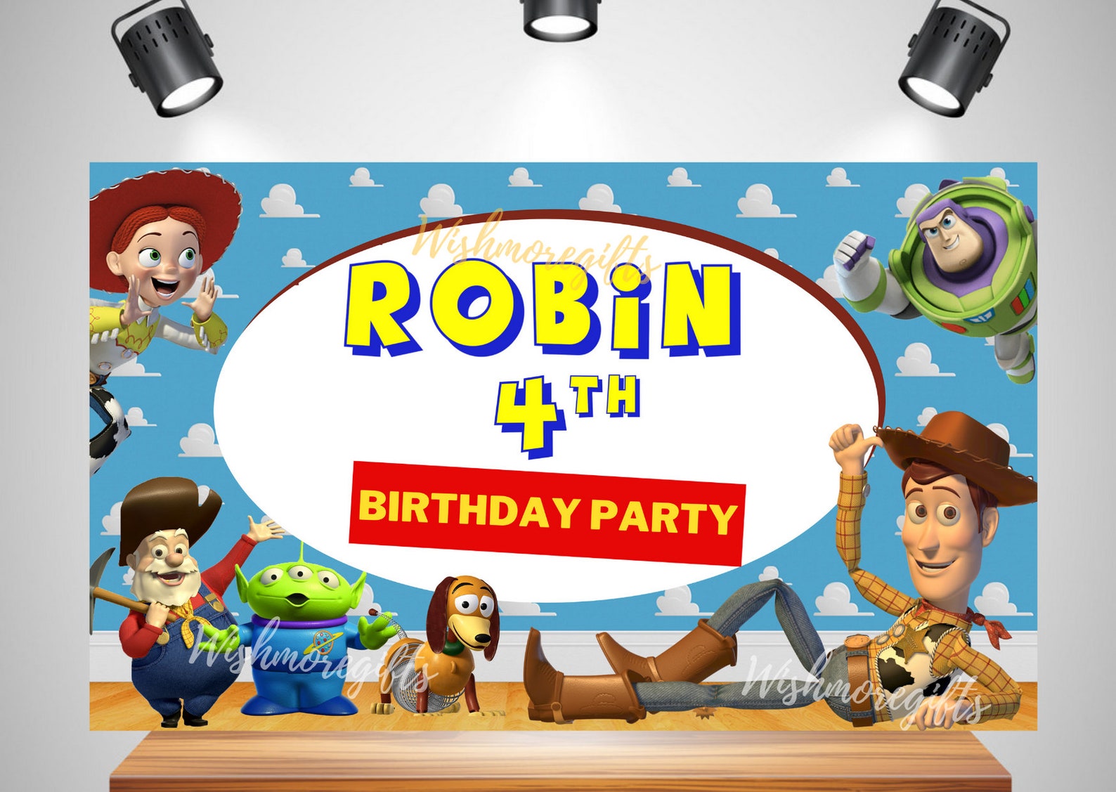 Toy Story Birthday Backdrop Toy Story Theme Birthday | Etsy