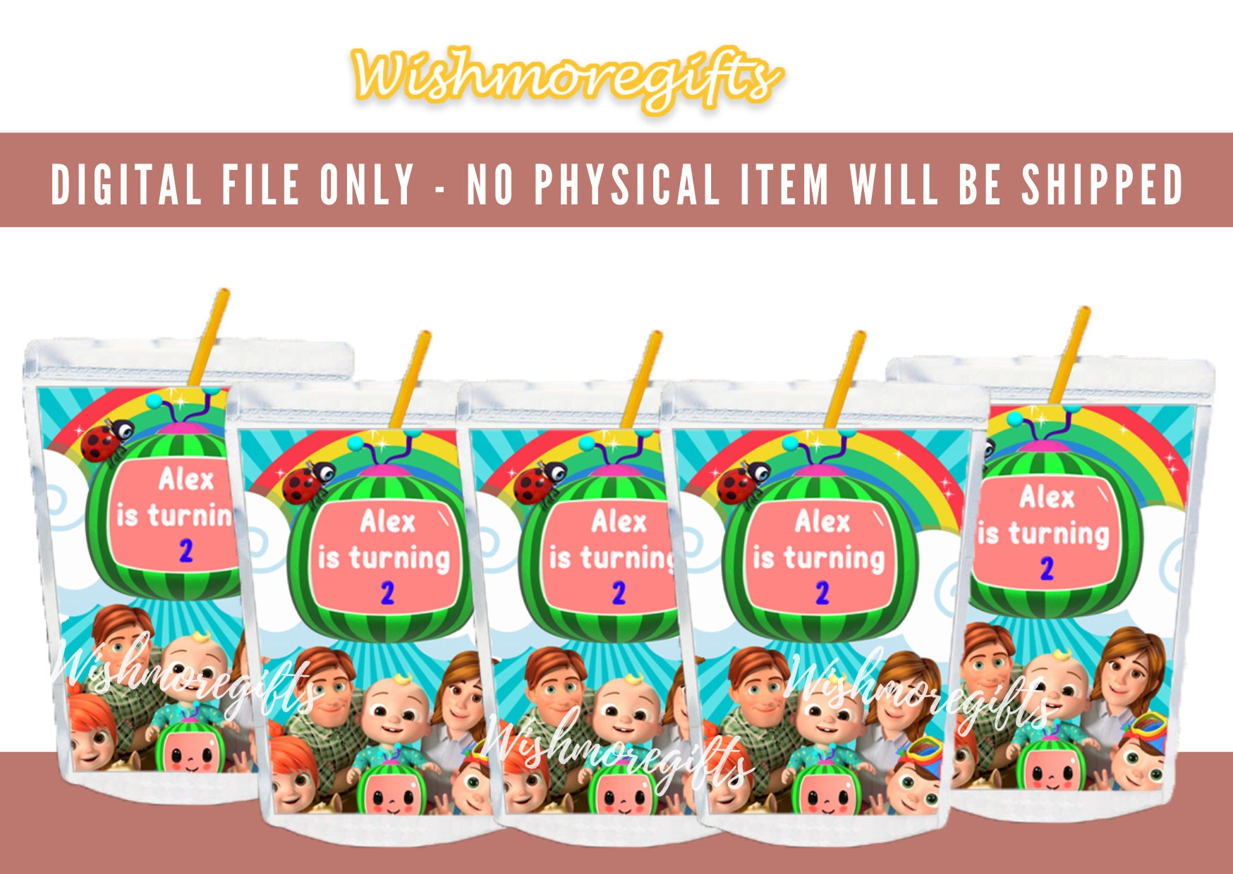 Cocomelon Caprisun Labels Cocomelon Drink Labels Cocomelon | Etsy