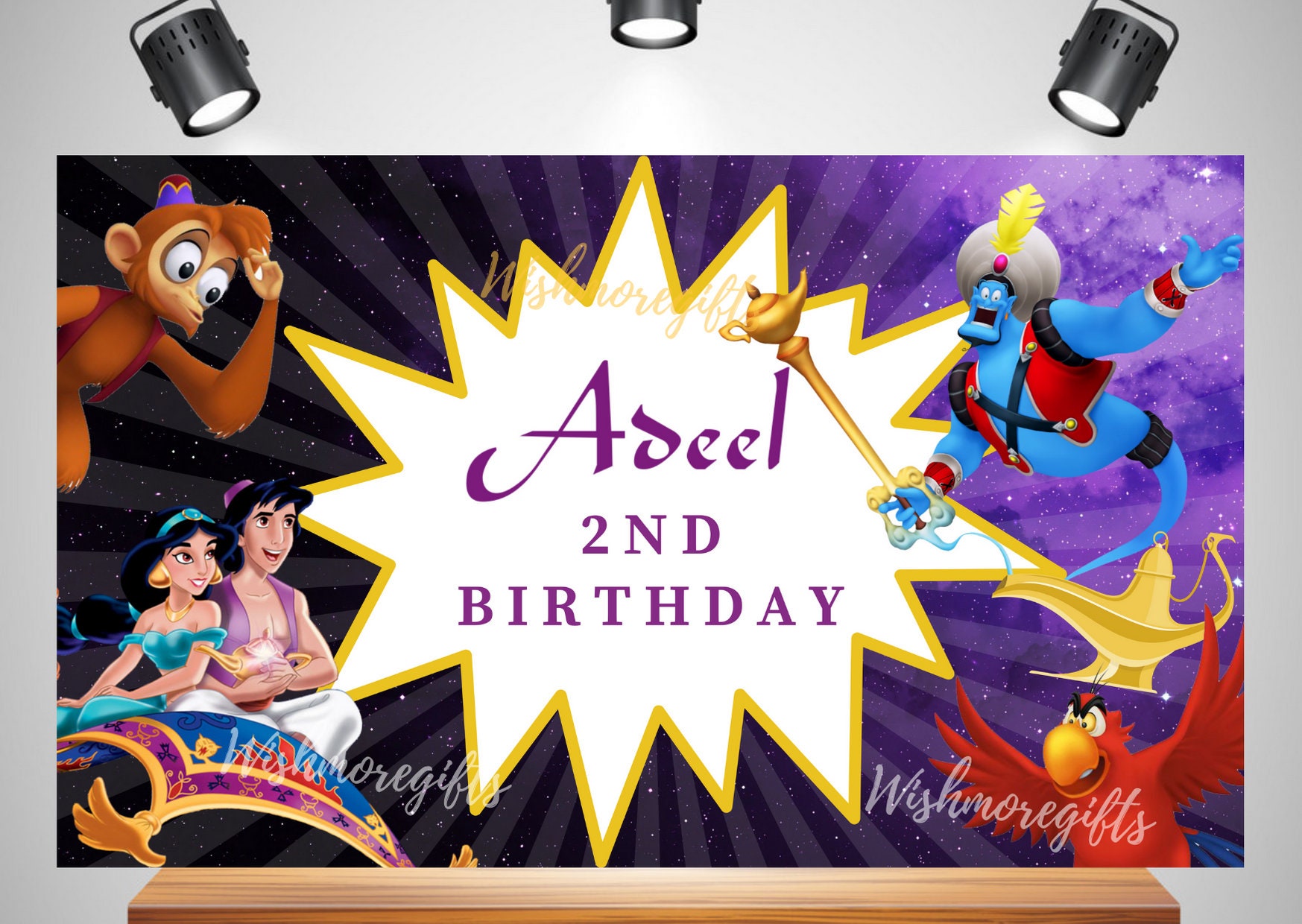 Aladdin Backdrop Aladdin Birthday Backdrop Aladdin Banner | Etsy
