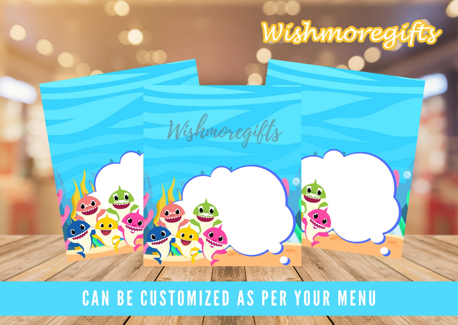 Baby shark food labels printable baby shark birthday food | Etsy