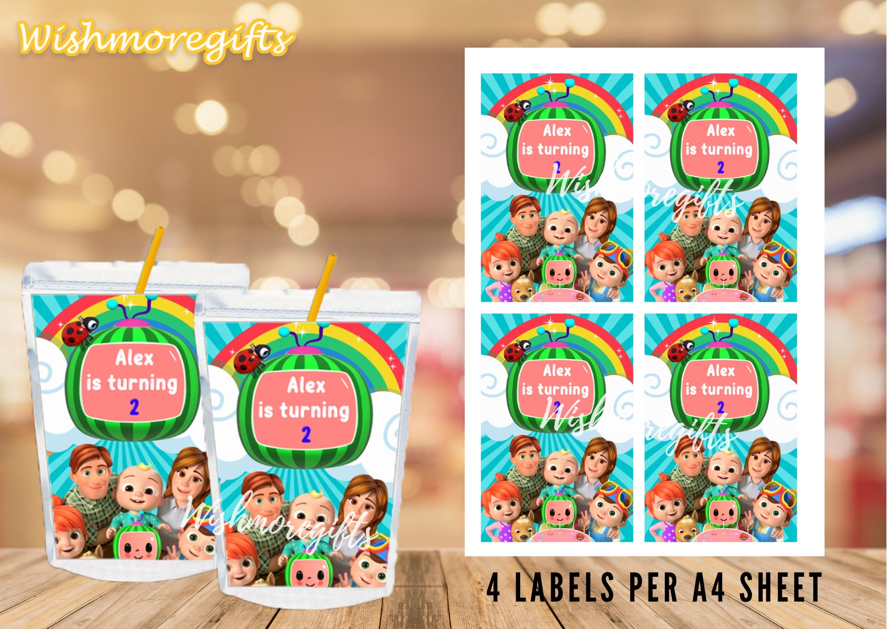 Cocomelon Caprisun Labels Cocomelon Drink Labels Cocomelon | Etsy