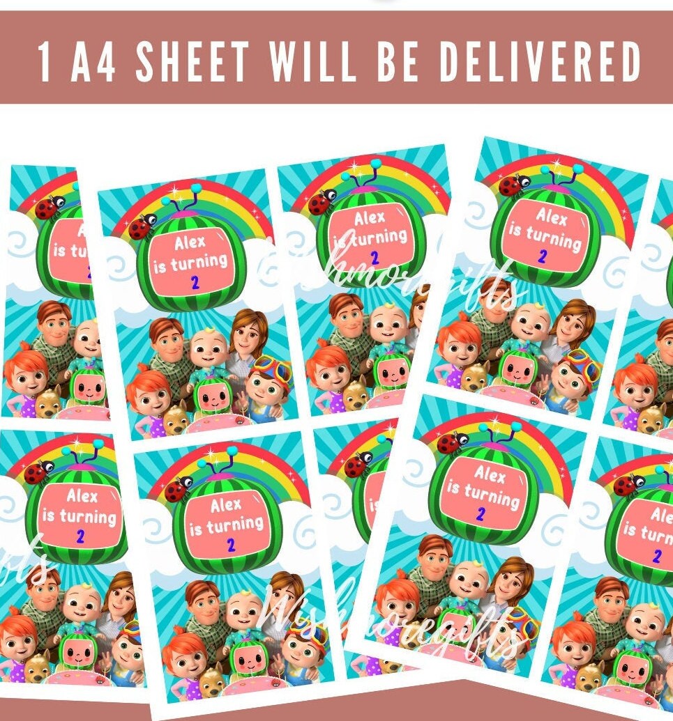 Cocomelon Caprisun Labels Cocomelon Drink Labels Cocomelon | Etsy