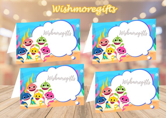 Baby shark food labels printable baby shark birthday food | Etsy