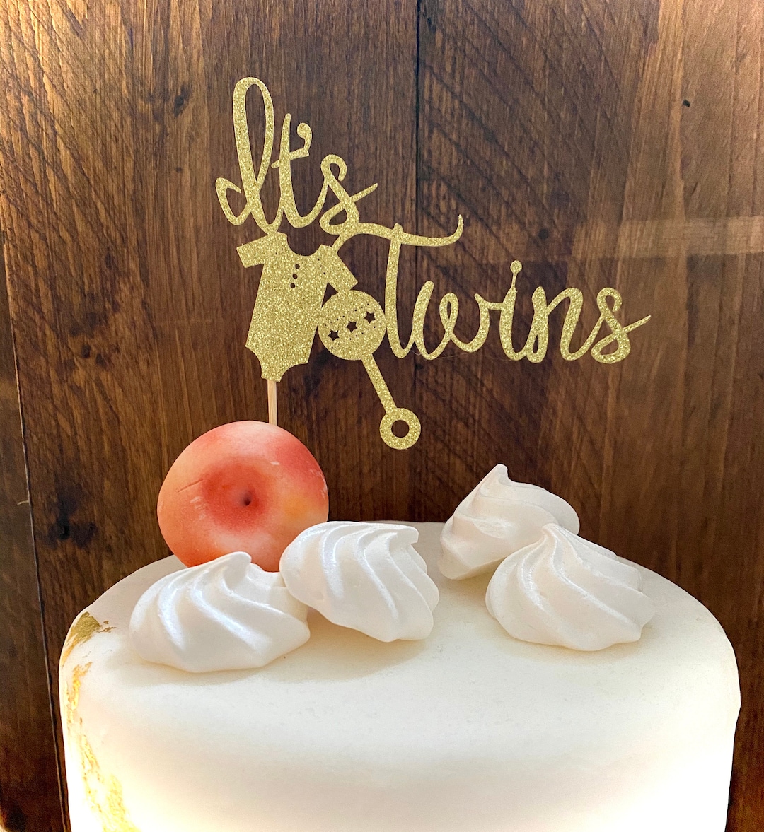 Glitter Twins Cake Topper: Baby Shower Decor - Etsy