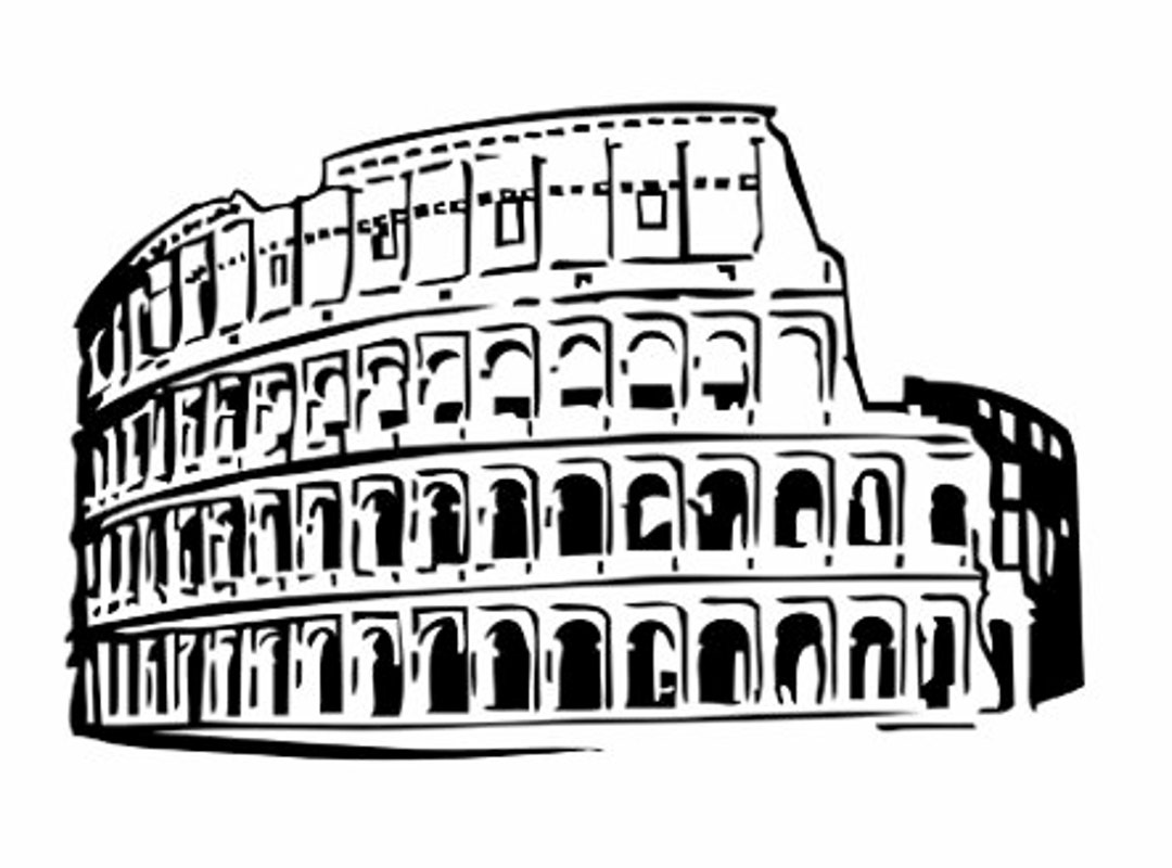 Ancient Roman Coliseum Illustration, Historical Amphitheater Art, Roman ...