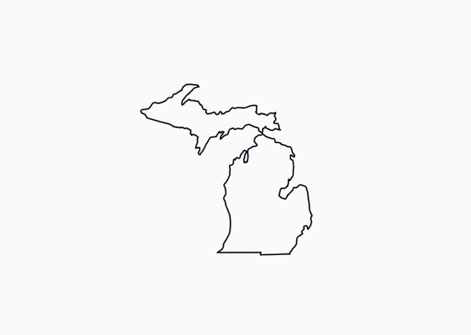 Michigan SVG Michigan Outline Svg Michigan SVG Outline of Michigan Svg ...