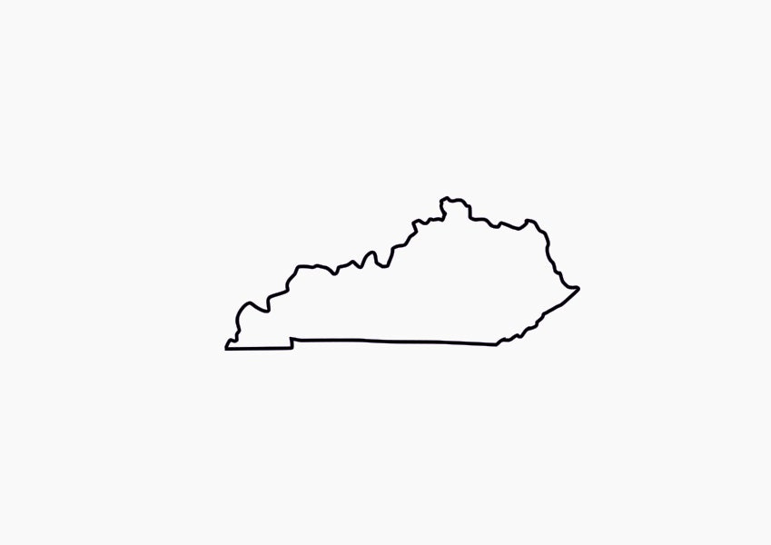 Kentucky SVG Kentucky Outline Svg Kentucky SVG Outline of Kentucky Svg ...