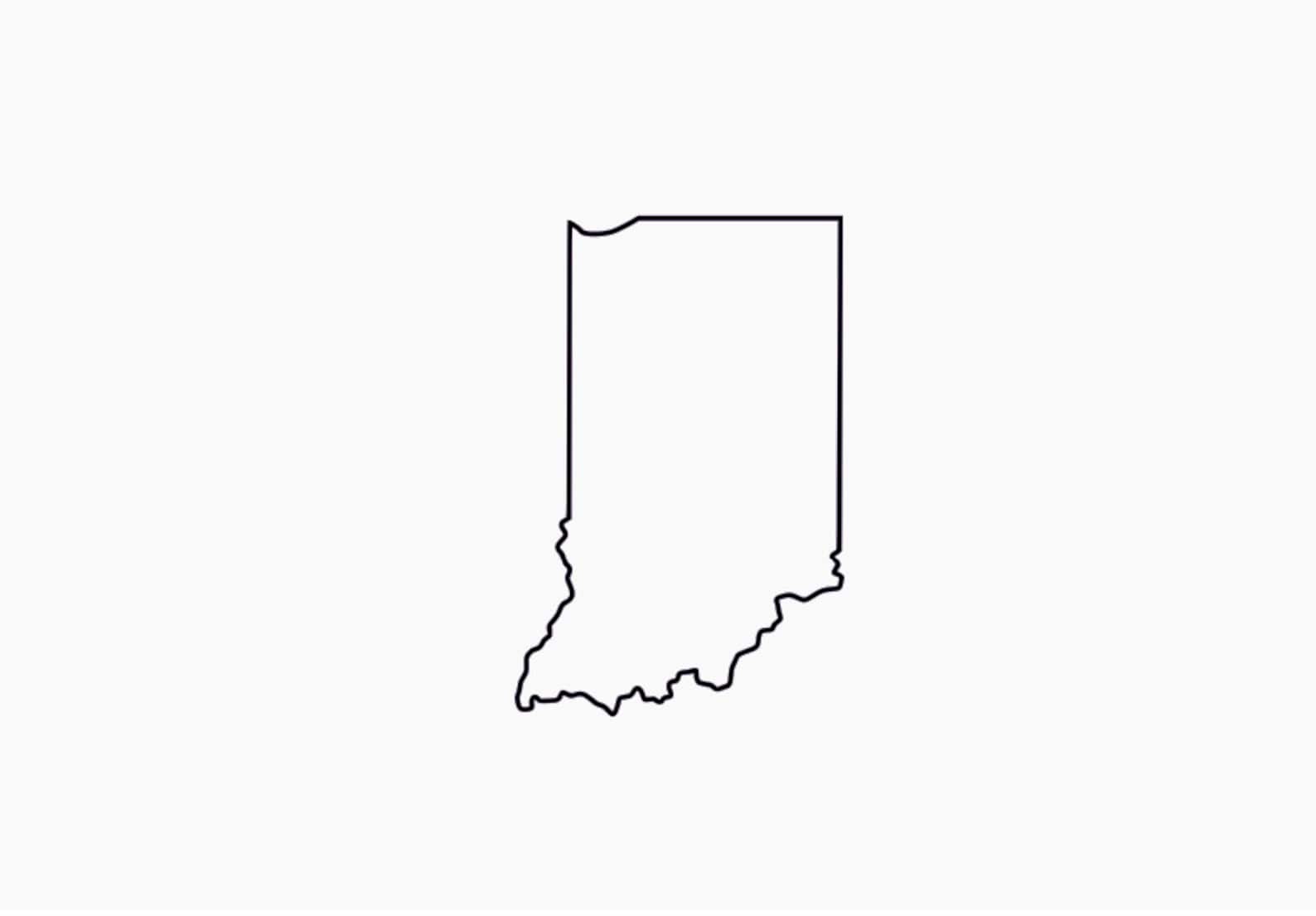 Indiana SVG Indiana Outline Svg Indiana SVG Outline of Indiana Svg ...