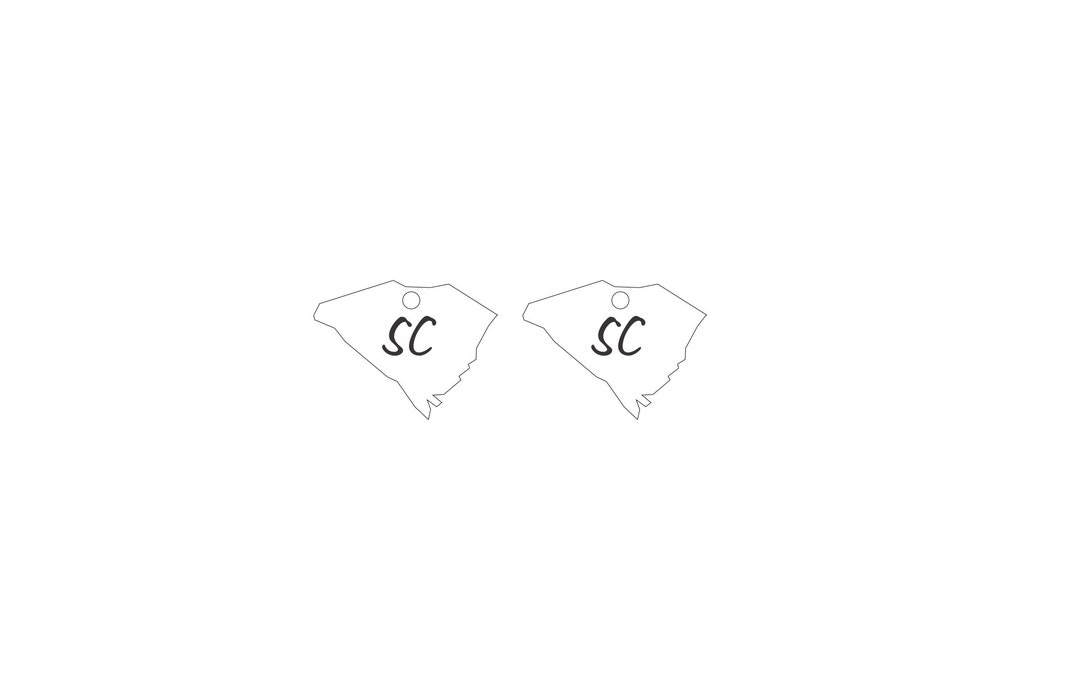 South Carolina SVG South Carolina State Earring Svg Sc Earring Outline ...