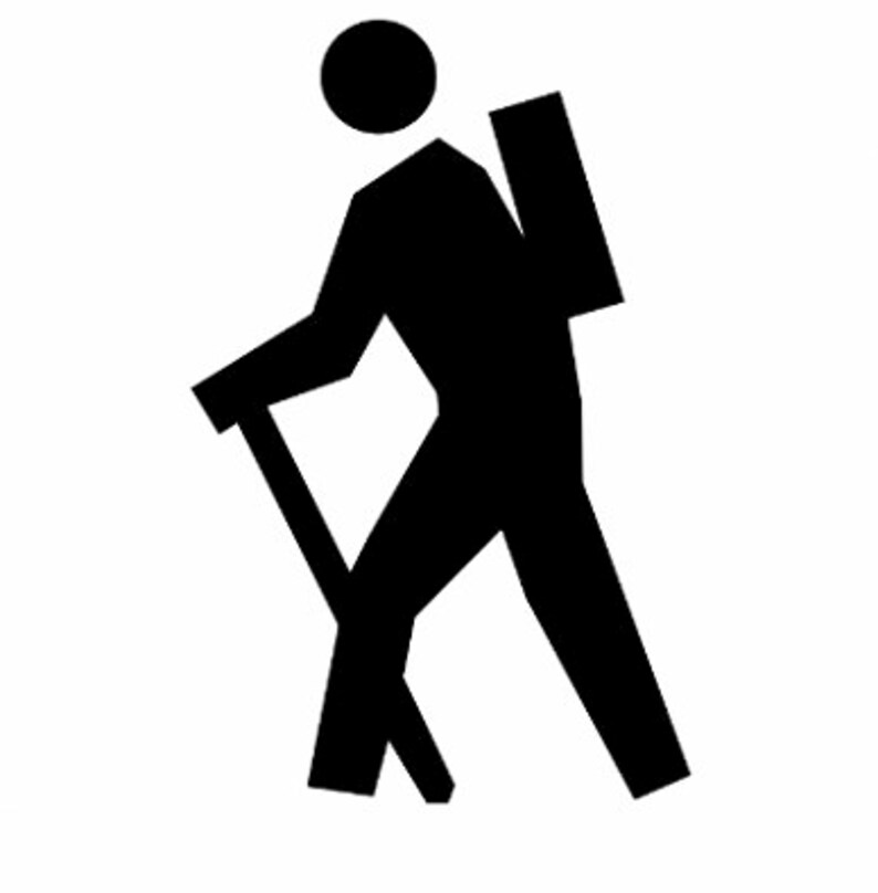 Adventurer Symbol Vector SVG Hiker Wanderer Emblem Graphic Outdoor ...