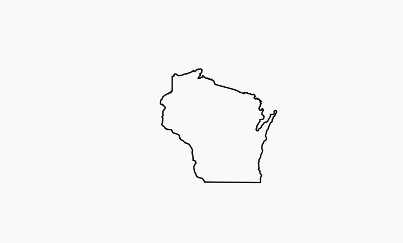 Wisconsin SVG Wisconsin Outline Svg Wisconsin SVG Outline of Wisconsin ...