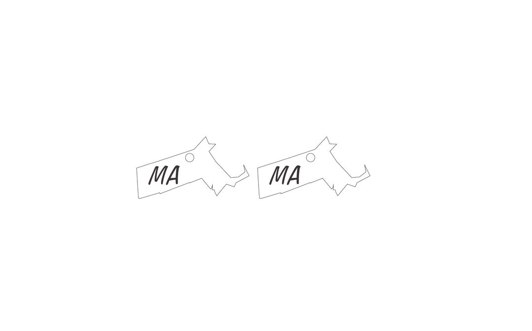 Massachusetts SVG Massachusetts State Earring Svg Mass Earring Outline ...