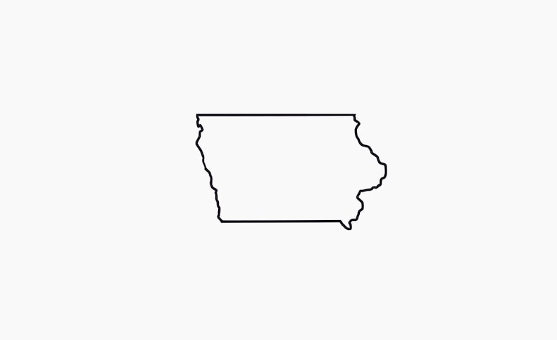 Iowa SVG Iowa Outline Svg Iowa SVG Outline of Iowa Svg Includes Svg ...