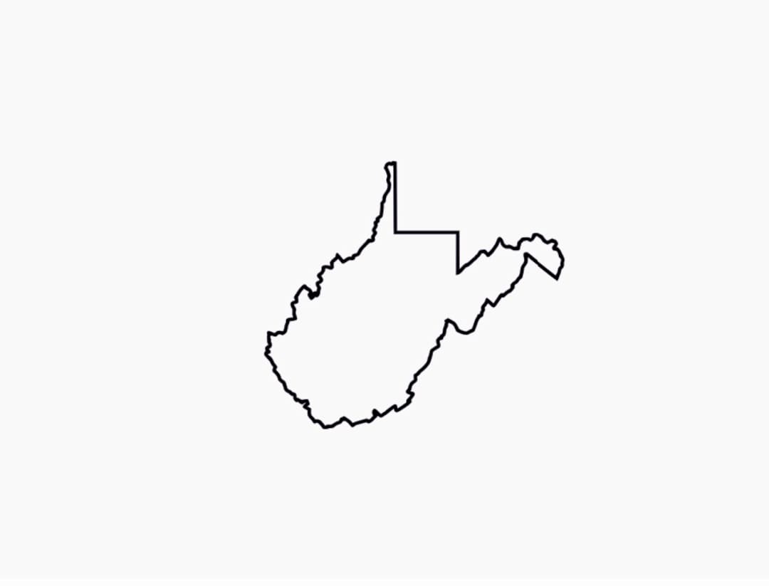 West Virginia SVG West Virginia Outline Svg WV Outline of Wv Svg ...