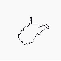 West Virginia State Outline SVG, West Virginia Map Clipart, West ...