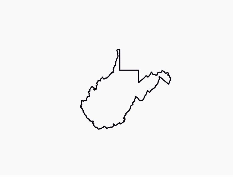 West Virginia SVG West Virginia Outline Svg WV Outline of Wv Svg ...