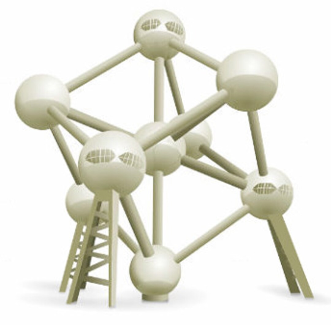 Atomium Vector Illustration SVG Architectural Landmark Graphic Modern ...