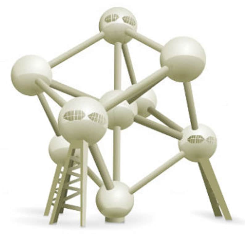 Atomium Vector Illustration SVG Architectural Landmark Graphic Modern ...