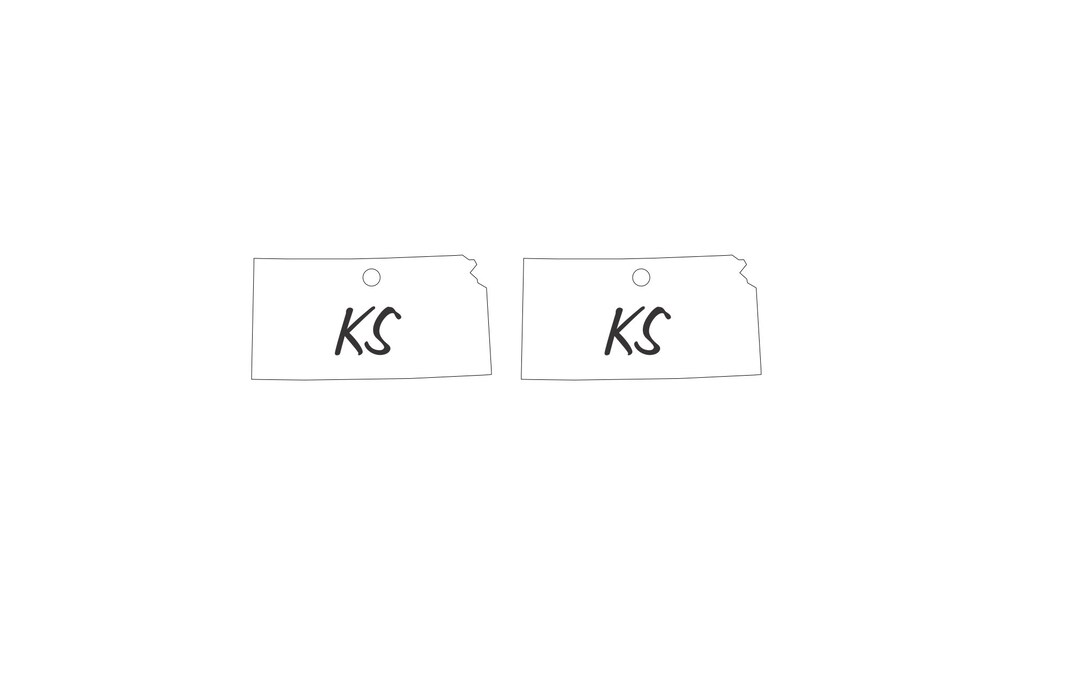 Kansas SVG Kansas State Earring Svg Kansas Earring Outline SVG Outline ...