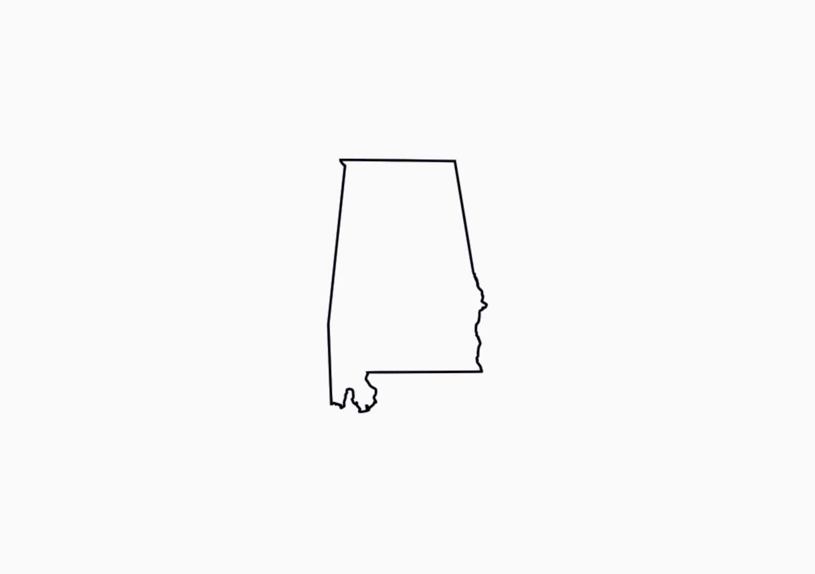 Alabama SVG Alabama Outline Svg Alabama SVG Outline of Alabama Svg ...