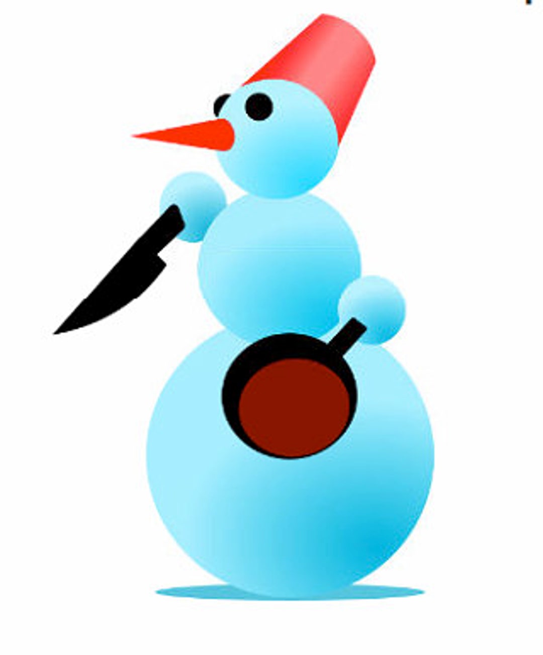 Playful Snowman Cannibal Vector Graphics SVG: Instant - Etsy