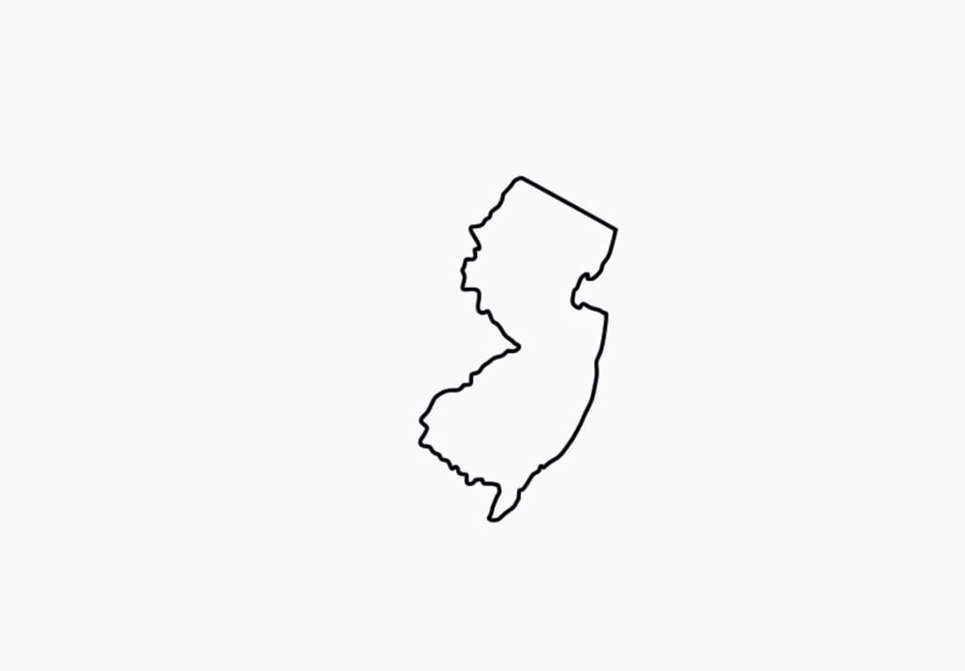 New Jersey SVG New Jersey Outline Svg NJ SVG Outline of Nj Svg Includes ...