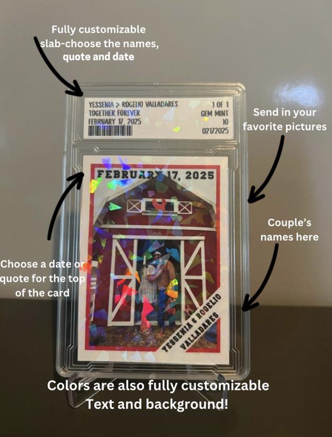 CUSTOM Sports Card Valentines, Anniversary GRADED SLAB the Creative ...