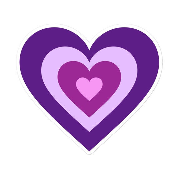 Vinyl Purple Heart Sticker for Personalisation on Laptops - Etsy