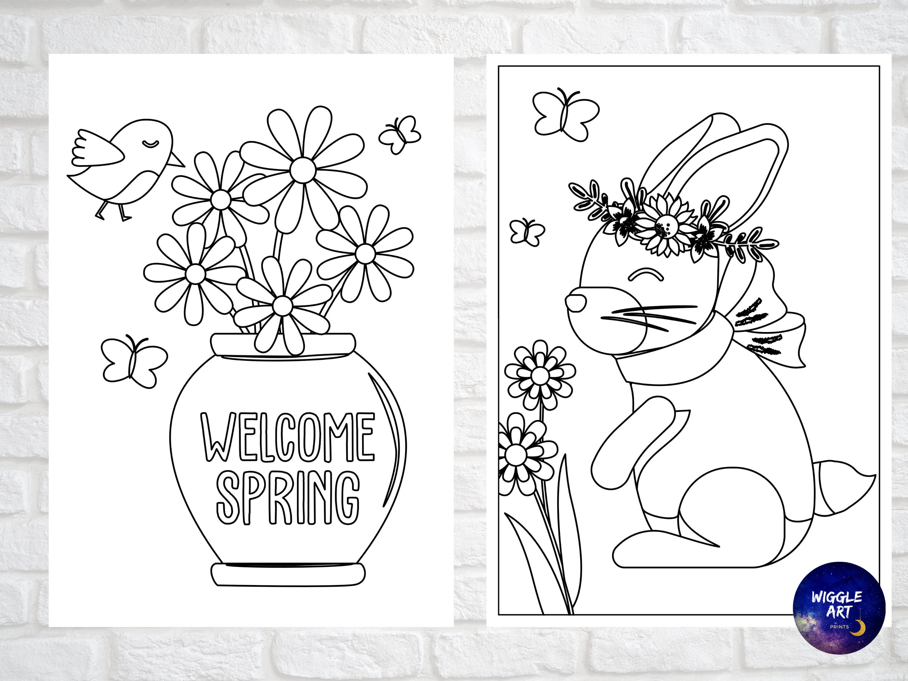 Spring Coloring Pages Pack Instant Download Spring Printables for Kids ...