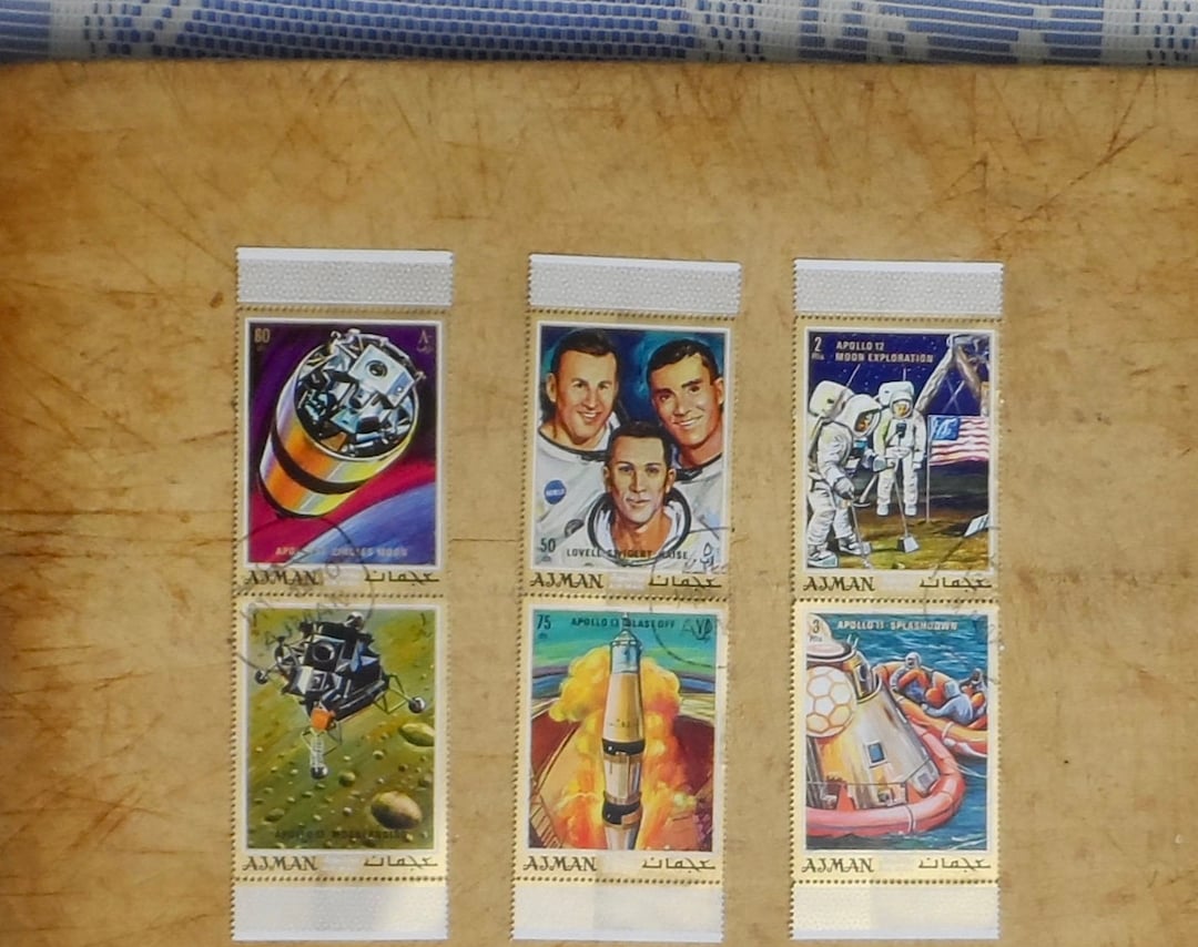 1970 Apollo 11 Apollo 12 and Apollo 13 Spaceflight Postage Stamps From ...