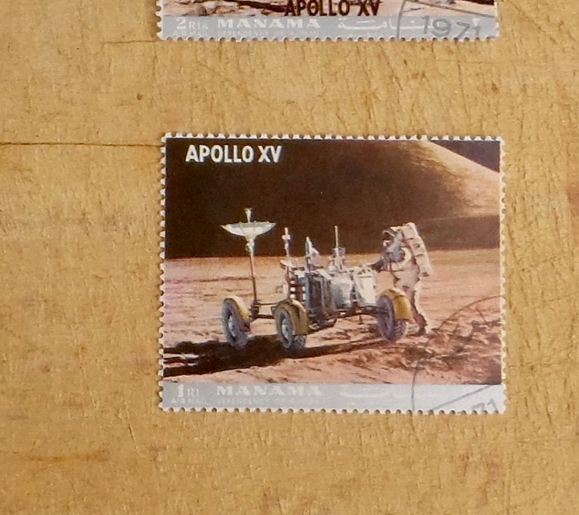 Apollo 15 Spaceflight 1971 Stamps From Manama. Original NASA Apollo ...