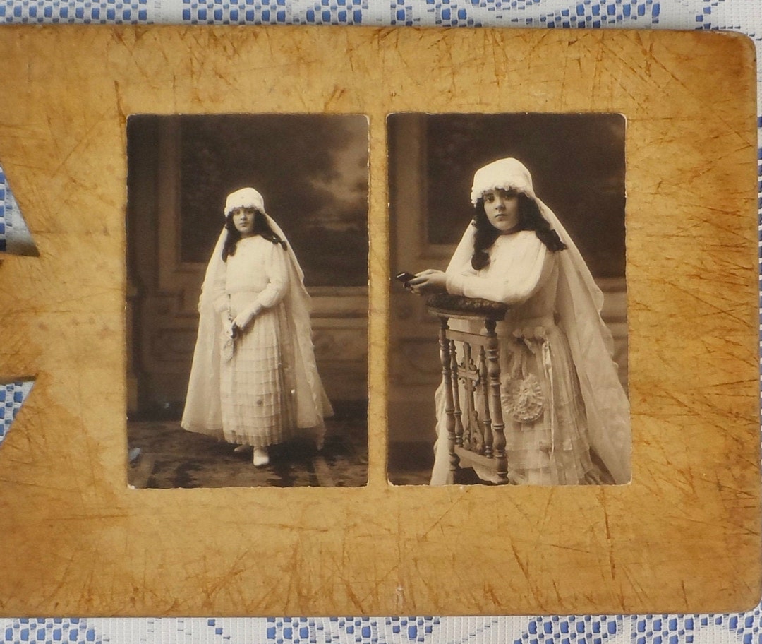Original French Holy Communion Commemorative Card. French Girl at First ...