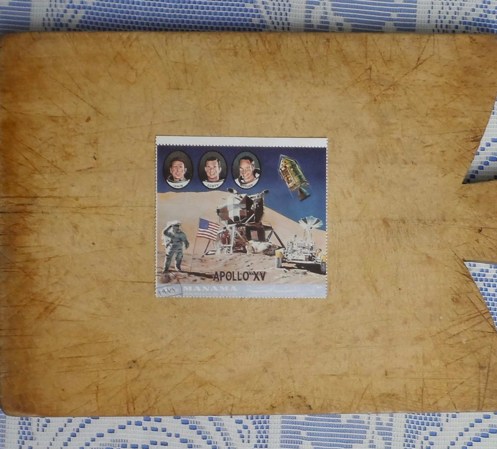 Apollo 15 Spaceflight 1971 Stamps From Manama. Original NASA Apollo ...