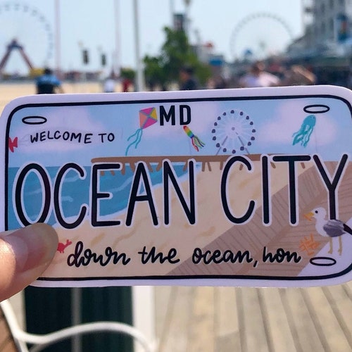 Ocean City Maryland Sticker Beach Sticker Boardwalk Sticker - Etsy