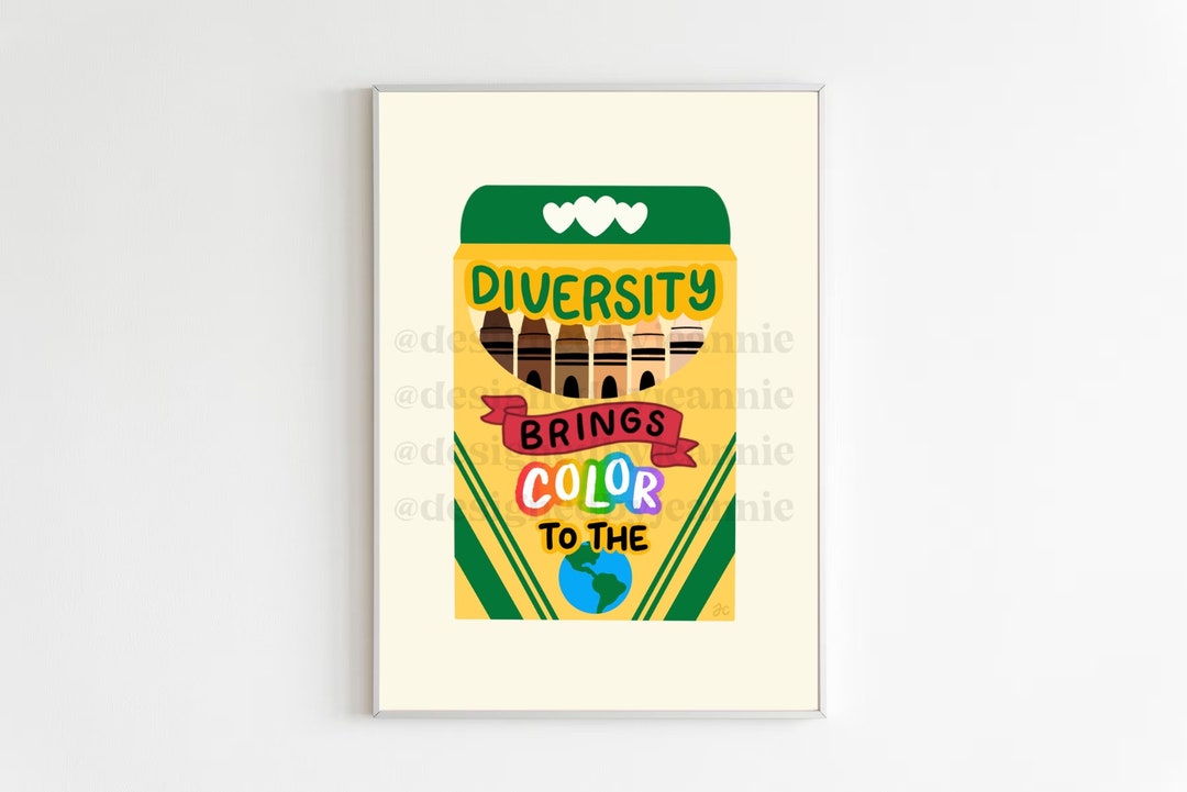 Diversity Brings Color to the World Poster, DIGITAL DOWNLOAD, Printable ...