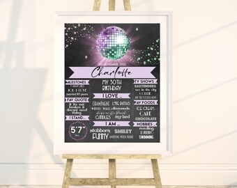 Disco Poster Birthday - Etsy