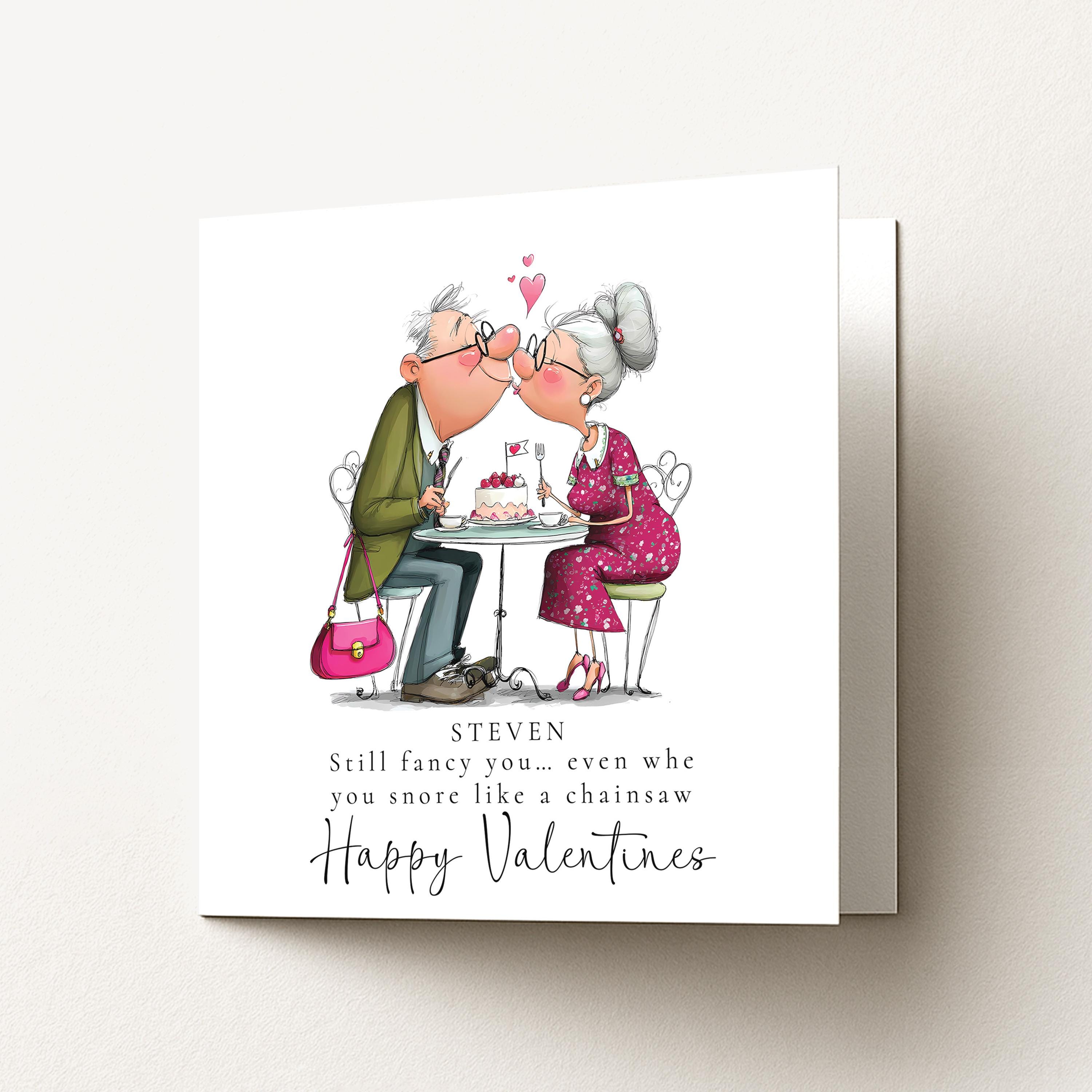 Funny Valentines Card, Still Fancy You Snore Card, Personalised ...