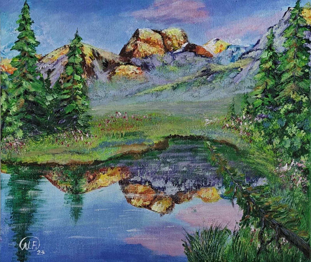 Alaska Mountain Art Denali National Park Mountain Landscape Nature ...