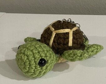 Crochet Sea Turtle Keychain Handmade Amigurumi Cute Bag Charm - Etsy