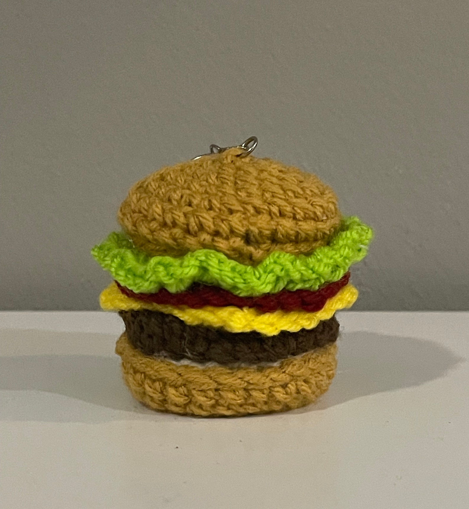 Crochet Burger, Fries, & Soda Meal Keychain Set - Crochet Keychain Set ...