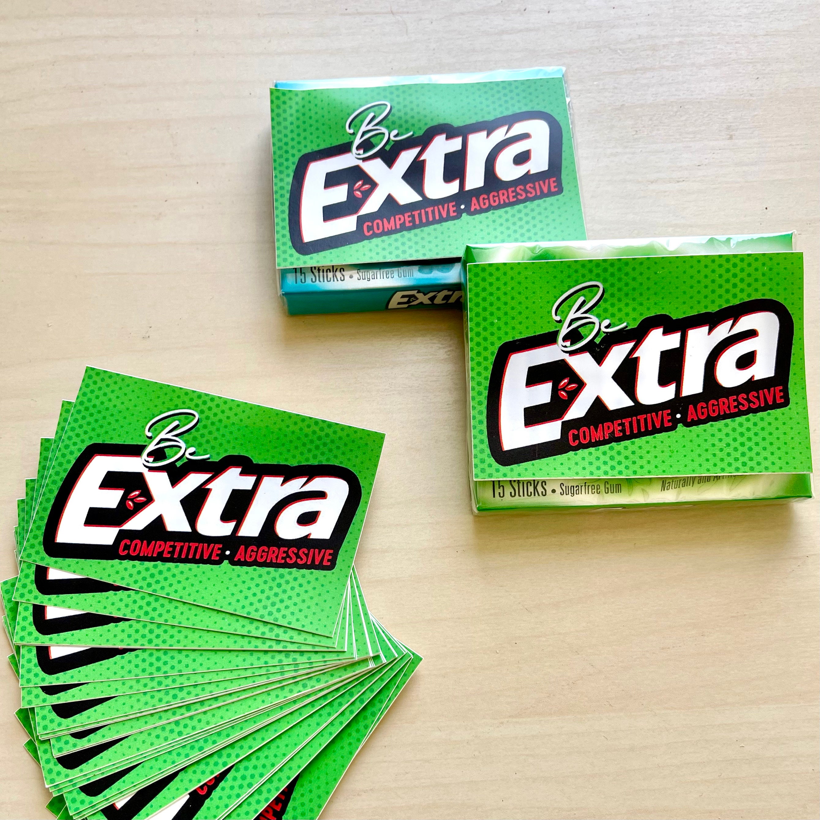 Extra Gum : Team Motivational Stickers (set of 24) - Extra Green - Etsy