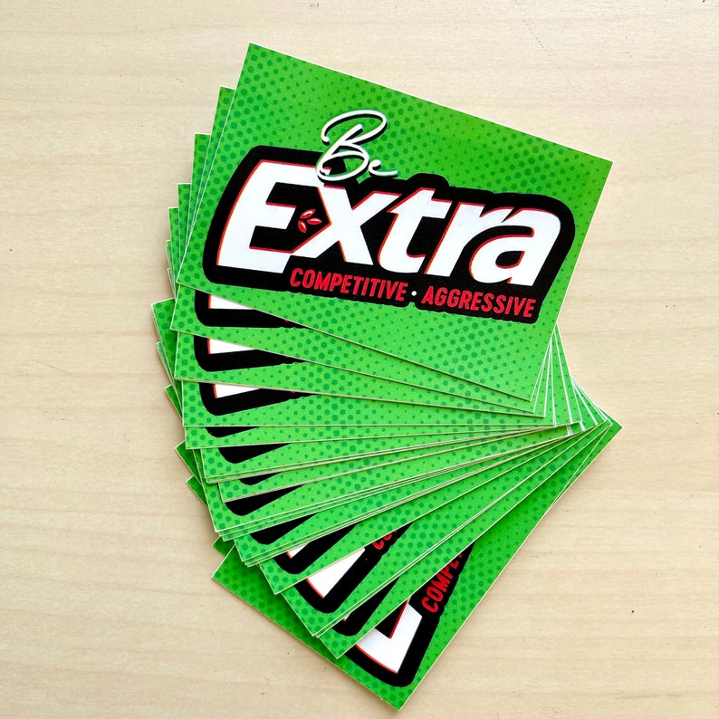Extra Gum : Team Motivational Stickers set of 24 Extra Green - Etsy