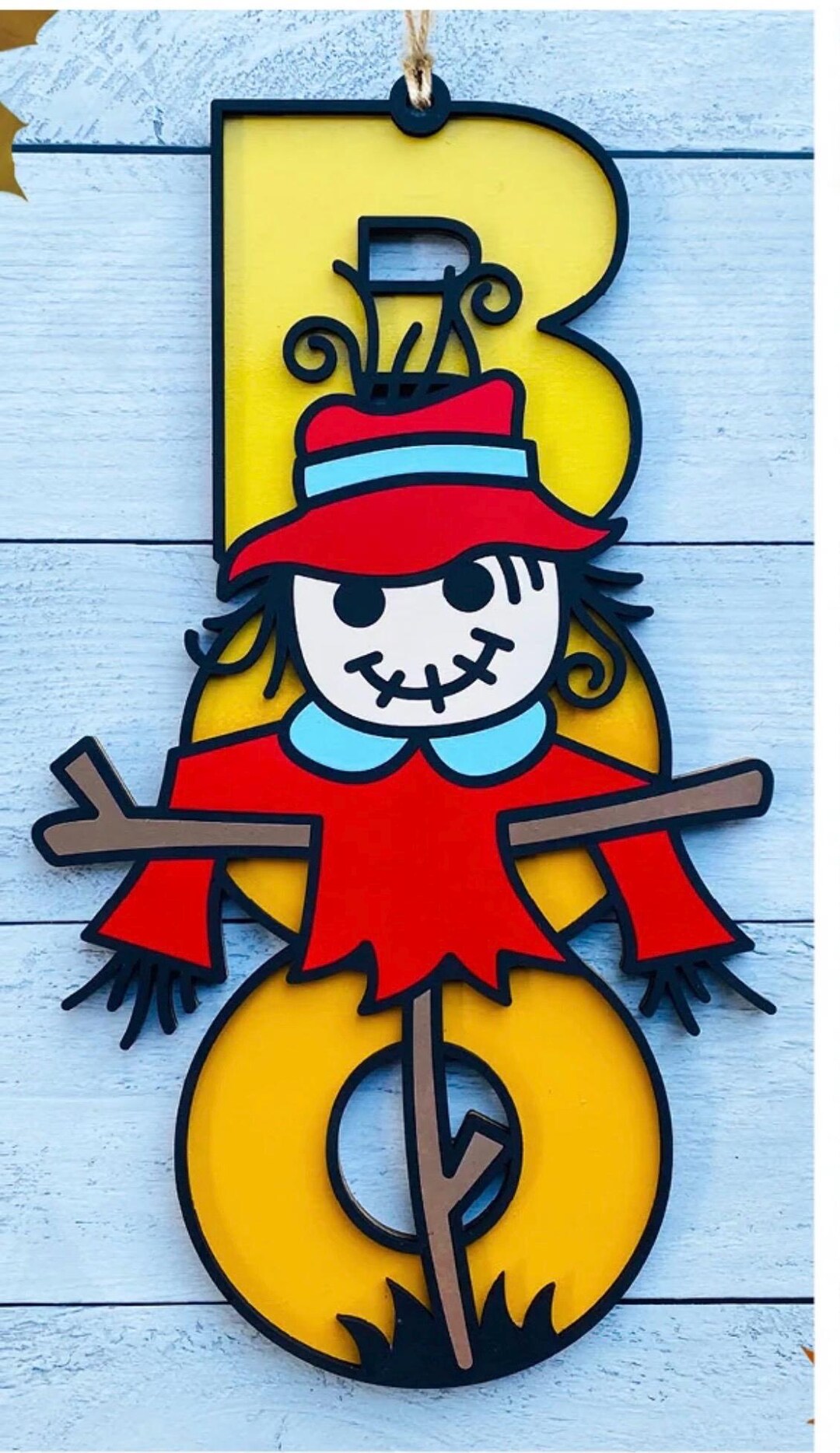 Halloween Boo Signs Laser Cut Hand Painted Decoration scarecrow - Etsy