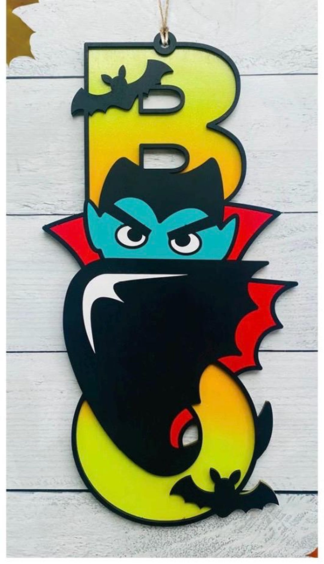 Halloween Boo Signs Laser Cut Hand Painted Decoration vampire - Etsy UK
