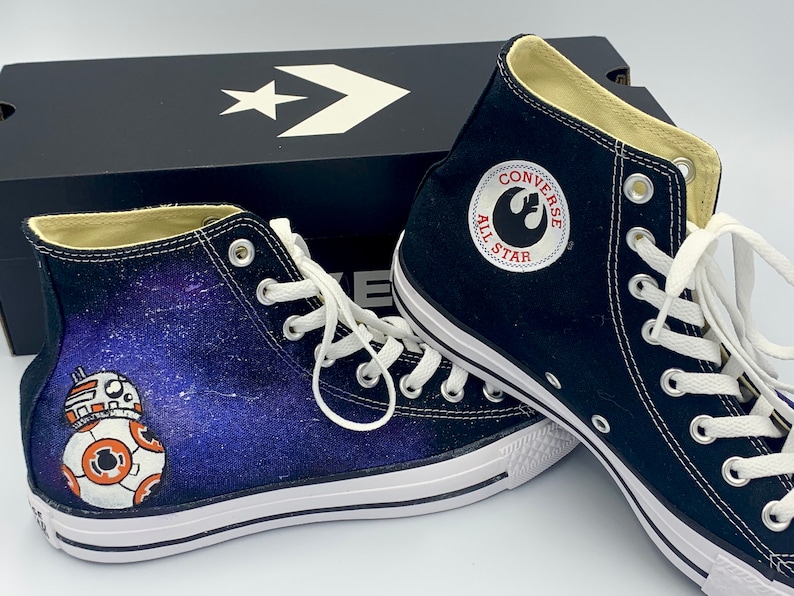 CUSTOM Star Wars Inspired Hand-painted Converse Disney Shoes - Etsy