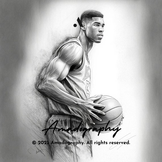 Basketball Player Drawing Realistic