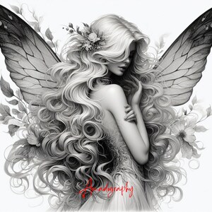 Fantastical Moon Fairies Coloring Book Pages for Adults - Fairy Tale ...