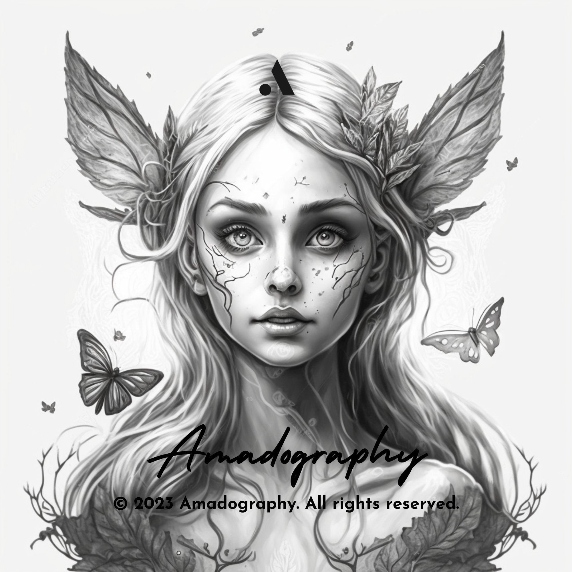 Anime Dark Fairy Girl Drawing