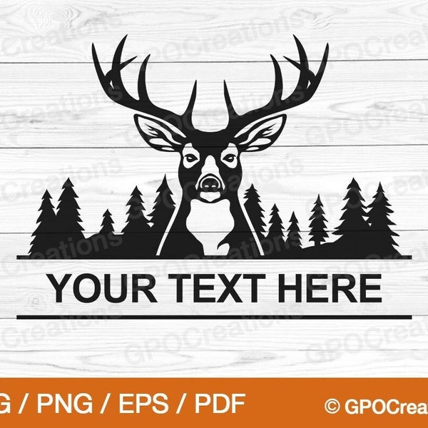 Deer Monogram Svg - Etsy